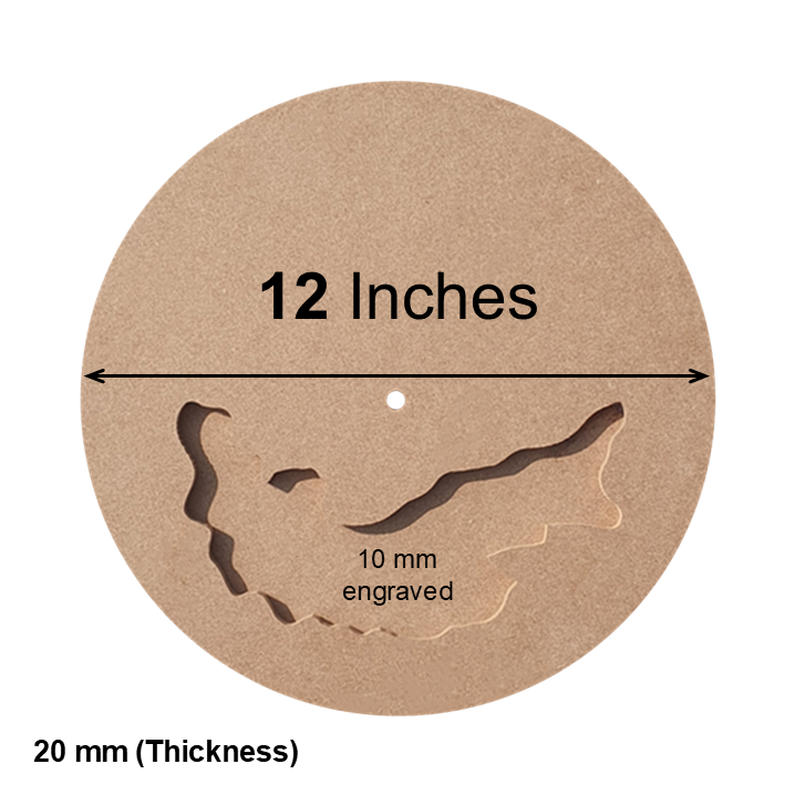 MDF Clock Base | 12 Inch Diameter | 20mm Thick MDF Clock Base for Resin ...
