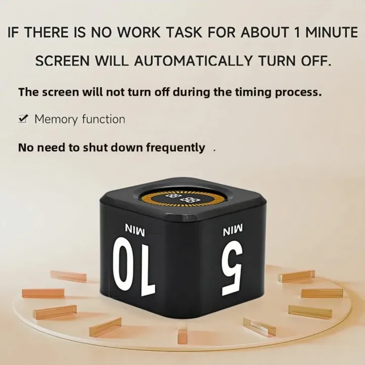 Gravity Sensor Cube Timer, Visual Flip Digital Countdown Clock for ...