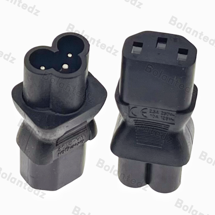 Bolantedz IEC320 C6 Male To C13 Female Plug Socket Converter PDU UPS ...