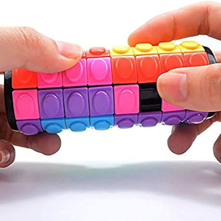 3D Rotating Slid Cube Puzzle Color Tower Decompression Novelty Child ...