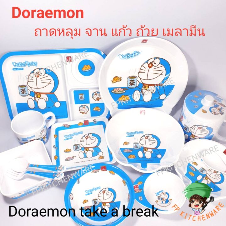 Doraemon take a break melamine plate, bowl, water bowl, Doraemon plate ...
