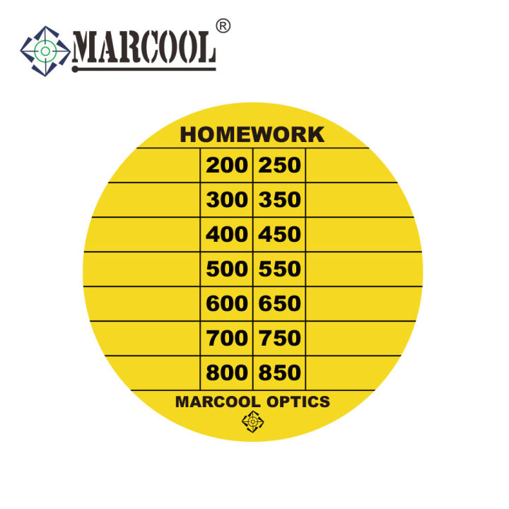Marcool Scope DOPE Sticker Scope Sticker Recording drop Yellow 10pcs ...