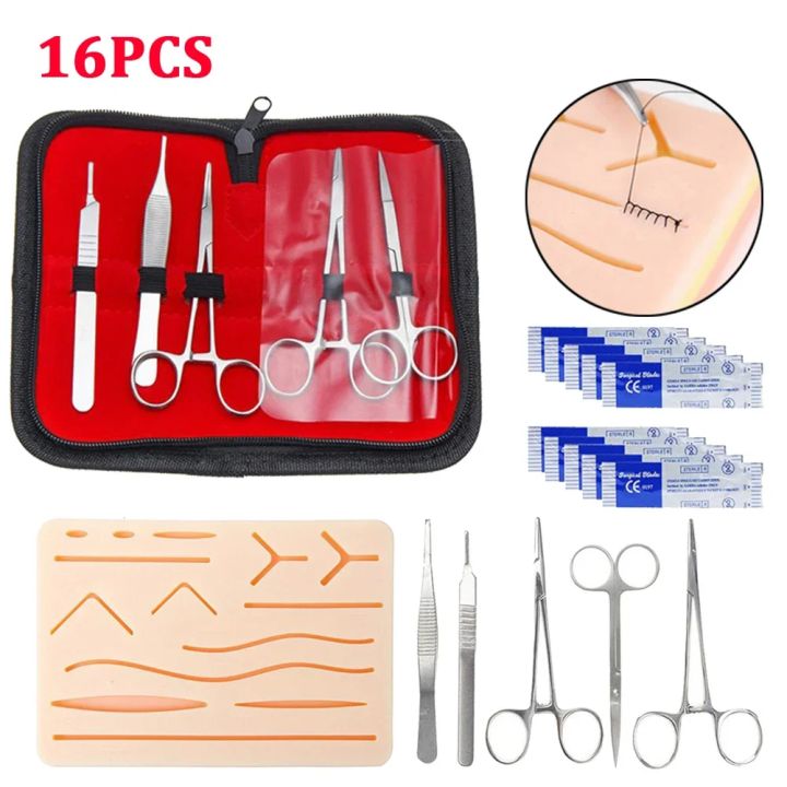 Silicone Surgical Suture Training Kit Reusable Skin Wounds Suture ...
