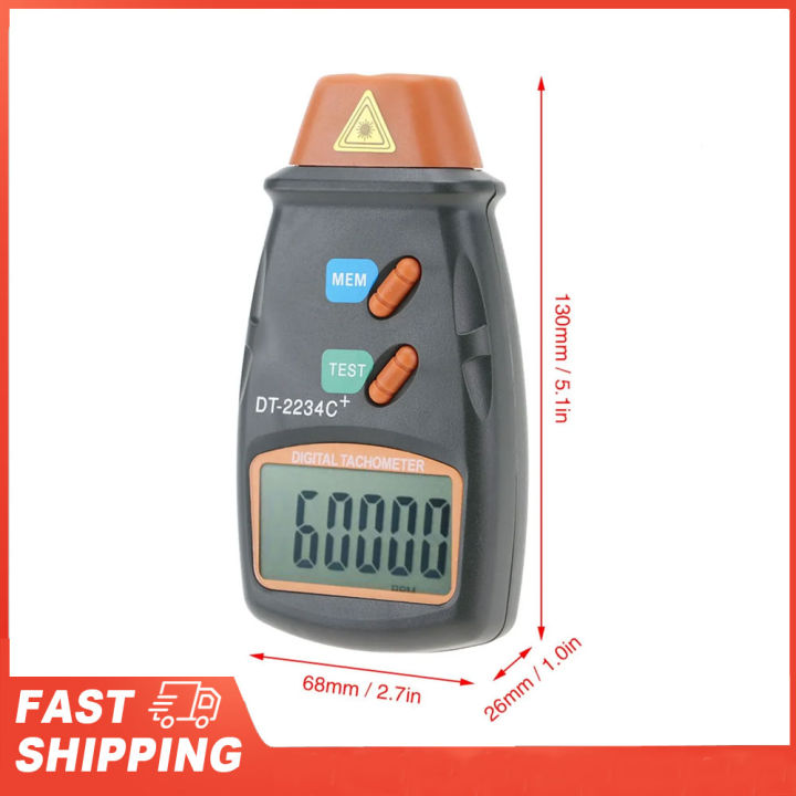LCD Laser Photo Tachometer Mini RPM Tester Meter Digital Tach Tach ...