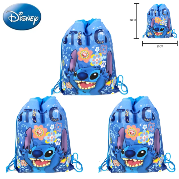 Disney Lilo&Stitch Drawstring Bag Stitch Party Decoration Gift Receiving Pocket Kid Backpack ...