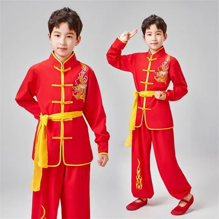 Kids Chinese Traditionele Wushu Kostuum Kleding Sets Kinderen Jongens ...