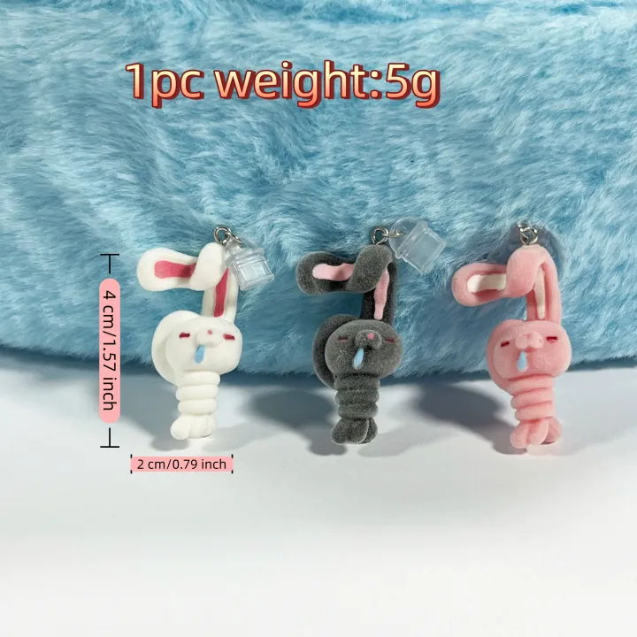 cute dopamine-colored universal rabbit phone dust cover is small and ...