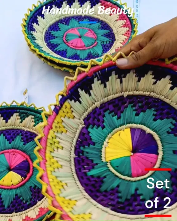 pack of two chabi/changair for roti-hand woven chabi-bread basket ...