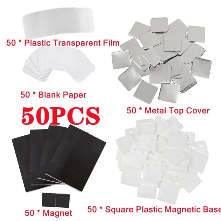 50x50mm Square Refrigerator Badge Press Machine Rotating Manual Making ...