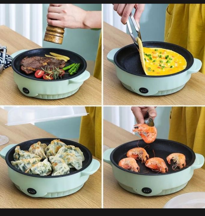 Motoso 22 cmMultifunction Mini Electric Frying Pan Skillet Non-Sticky ...
