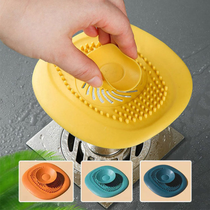 1-6PCS Press Type Toilet Kitchen Sink anti Clogging Floor Drain Cover ...