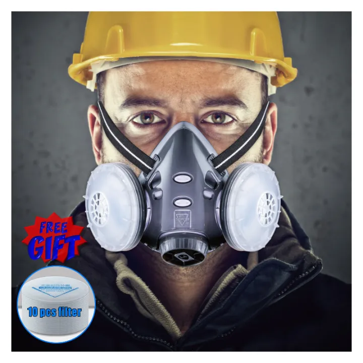 New Dust Mask Dust-proof Respirator Dual Cotton Filter Reusable Half ...