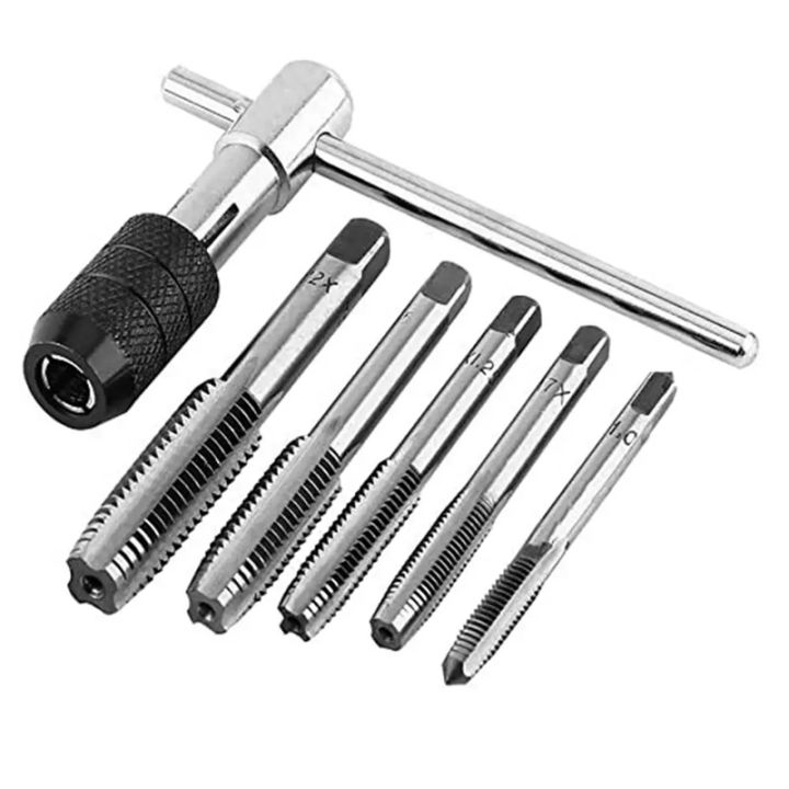 T-Handle Wrench M3 M4 M5 M6 M8 Hand Tap Reamer Thread Tapping Tool Set ...