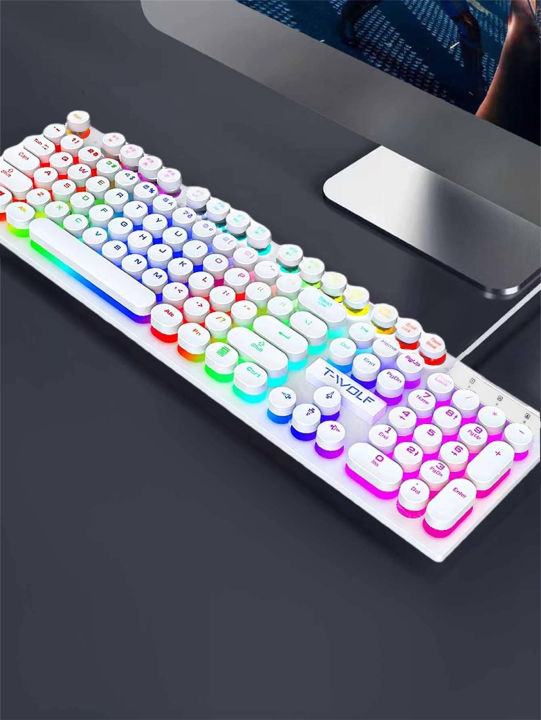 Cool luminous electronic sports game keyboard, desktop computer ...