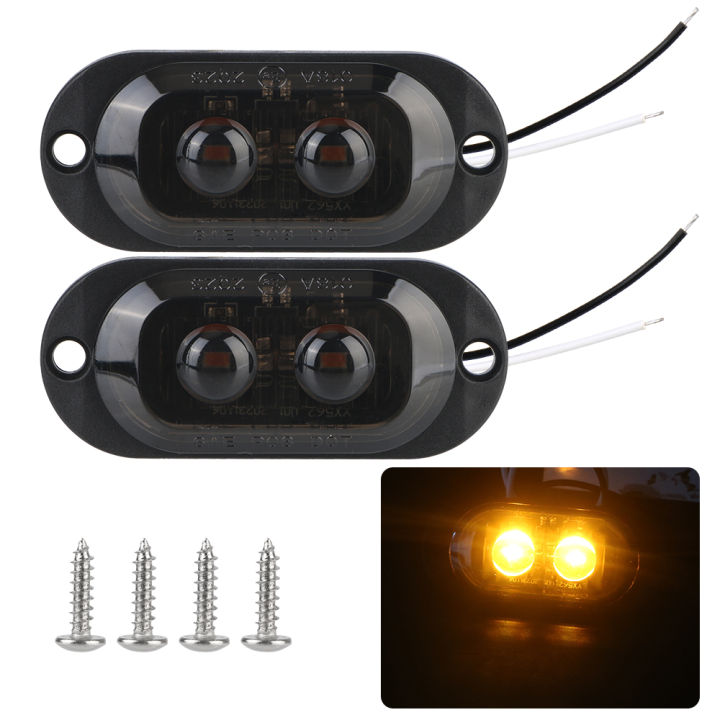 Car Side Lamp Indicator Taillights 12V-24V Trailer Marker Lights Car ...