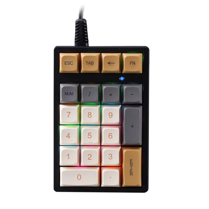 T21 Wired Mechanical Numeric Keypad,21 Key,With Multi-color Lights ...