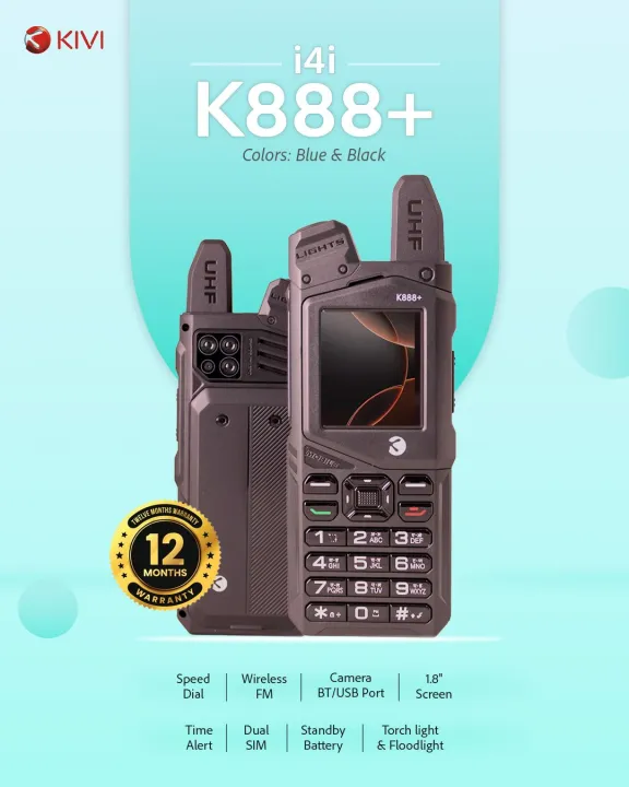 K888+ Kivi mobile | Keypad Mobile Phone | 2500 Mah battery | Dual Side ...