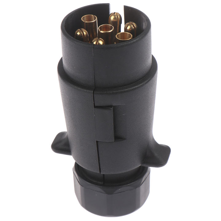 12V 7 Way Round Standard European Car Plug Connector 7 Pin Socket Plugs ...