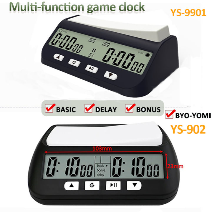 YS9901/YS902 Professional Chess Timekeeper Chess Digital Clock Multi-functional Digital Count Up ...