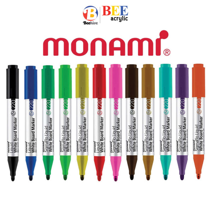 Monami whiteboard marker Monami sigmaflo liquid marker 220 round-head ...