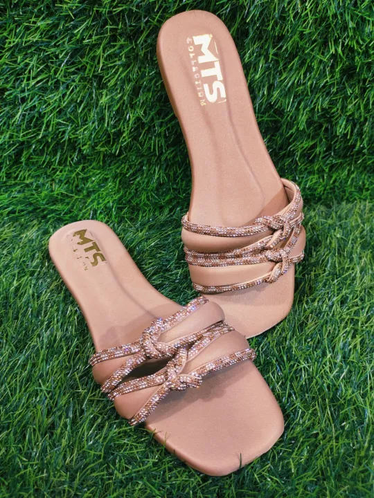 Latest Flat Chappal for Women- Fancy strip design- Medora Store | Daraz.pk