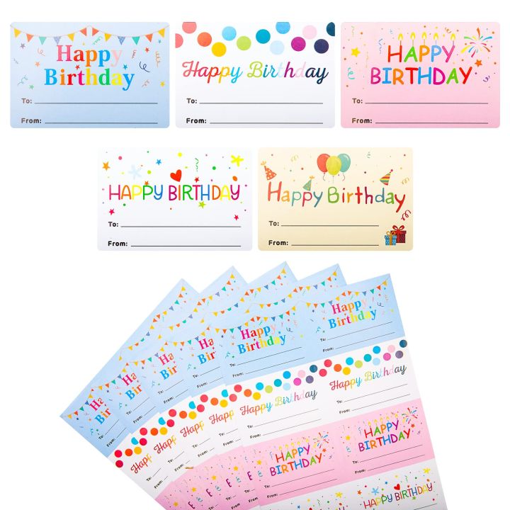 100 Pieces of Happy Birthday Gift Tags, Birthday Gift Stickers, Happy ...