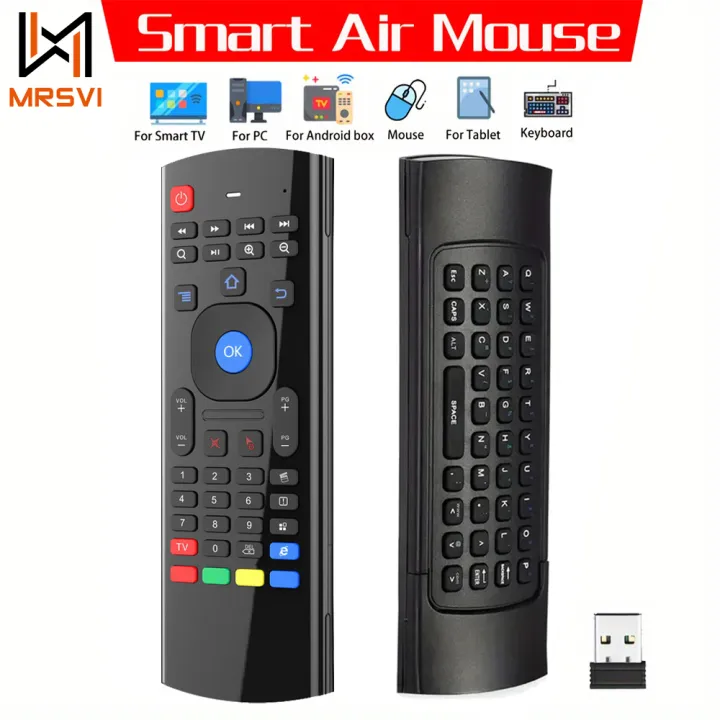 Air Mouse Wireless Mini Keyboard Remote Control MX3 2.4GHz IR Learning ...