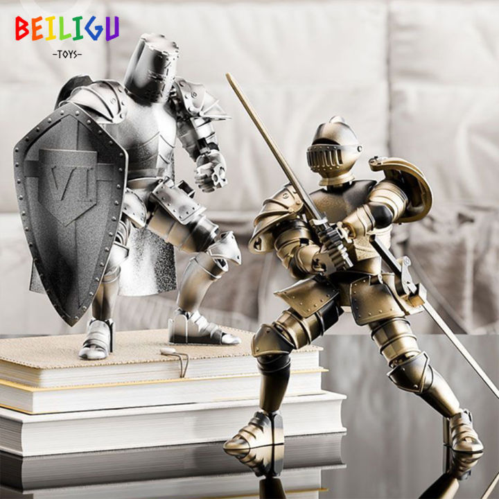 Medieval Knight Multi-Joint Movable DIY Action Figures Weapon Warrior ...