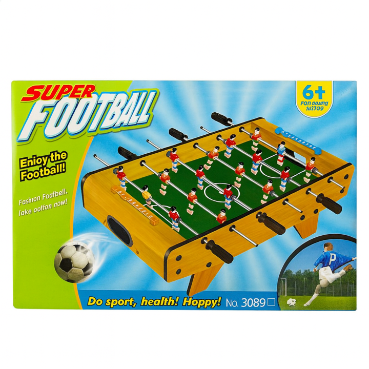 Super Football Foosball Table – Wooden Mini Tabletop Soccer Game with ...