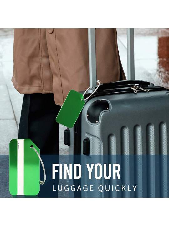 2pcs, Aluminum Luggage Tags, Luggage Tag Holders For Travel Luggage ...