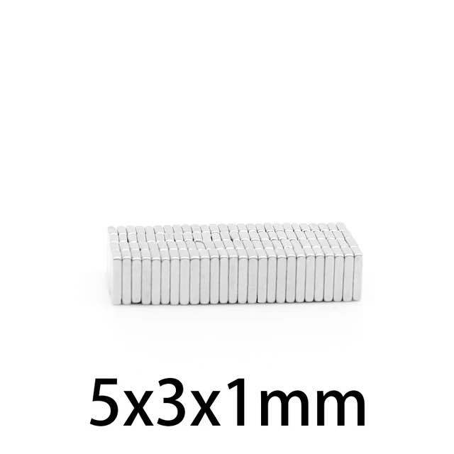 1 PCS 5x3x1mm N35 Rectangular magnet Super Strong Neodymium magnet ...