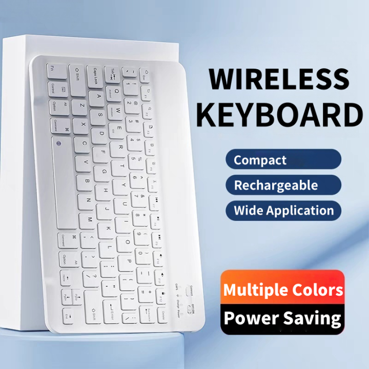 Wireless Keyboard Bluetooth-compatible Keyboard Rechargeable for iPad ...