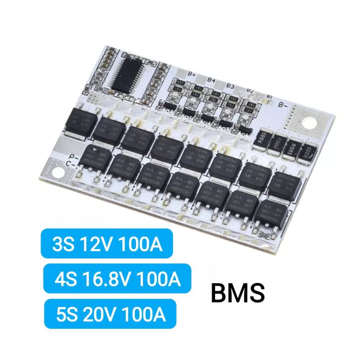 3S/4S/5S BMS 12V 16.8V 21V 3.7V 100A Li-ion Lmo Ternary Lithium Battery ...