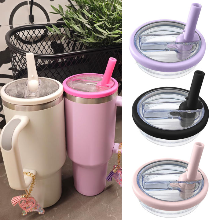 40 oz Replaceable Tumbler Flip Straw Lid for Stanley Cup,Reusable ...