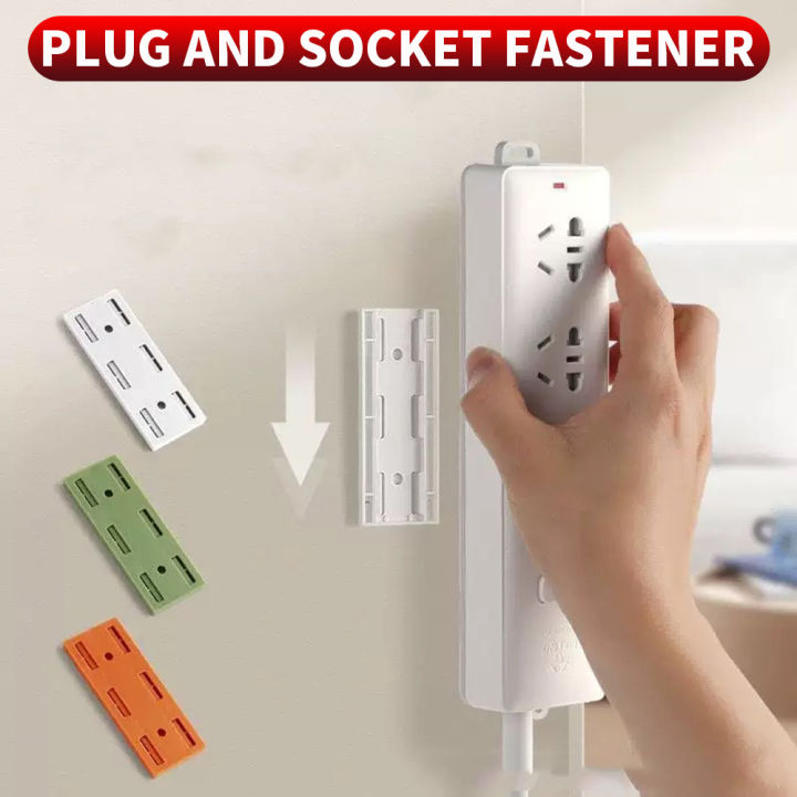 Toocki Self-Adhesive Power Socket Strip Fixator Wall Mounted Self ...