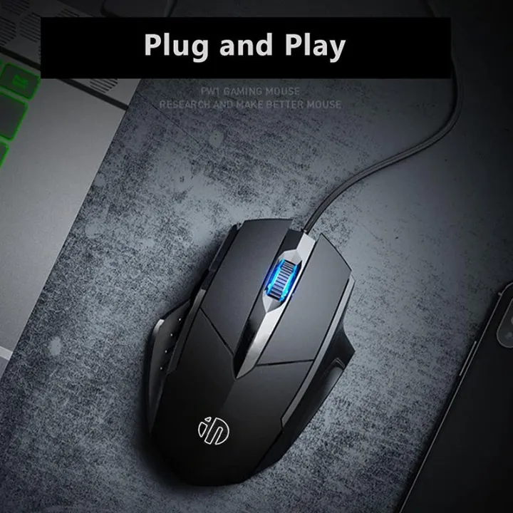 INPHIC W1 USB Computer Mouse, Silent Mouse 3 Button Wired Mouse, Office ...