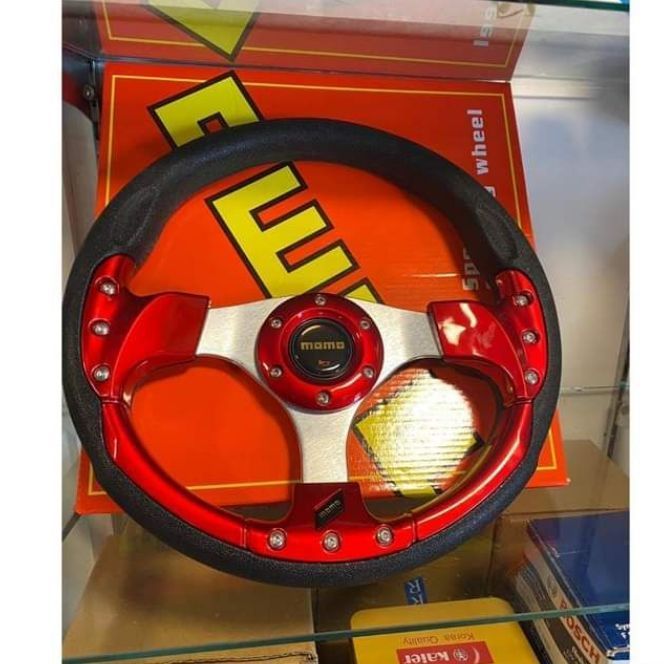 momo racing steering wheel red colour | Daraz.lk