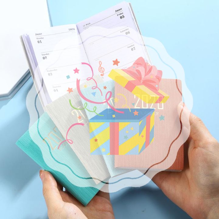 A7 2026 English Planner Book Mini Portable Pocket Daily Schedule Book ...