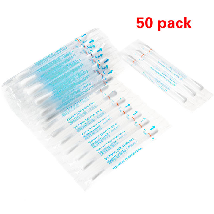 50PCS/Lot Medical Alcohol Disposable Emergency Cotton Stick Iodine ...