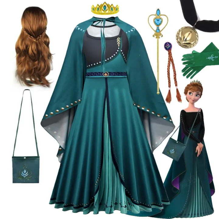 Disney Frozen Anna Girls Princess Fancy Dress Up Clothes Children ...