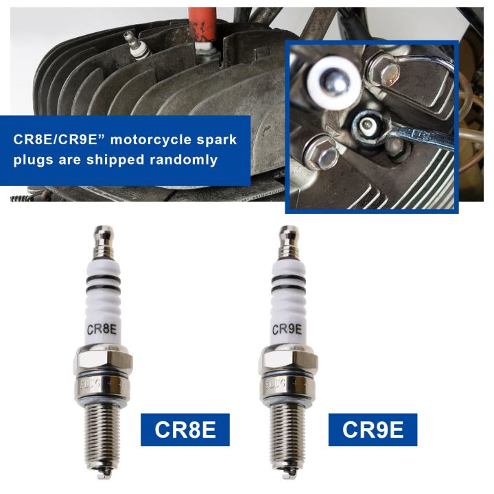 1PC CR8E Spark Plug Motorcycle Replacement Plug 10mm Thread Improved ...