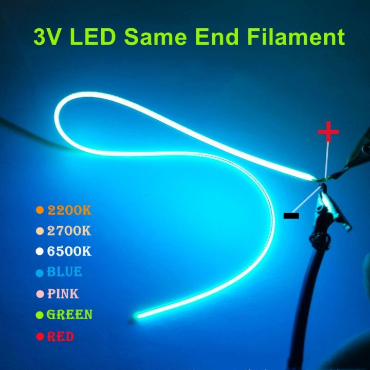 LED Same End Filament Flexible Ultra Slim 3V Spiral Bulb Filament Retro ...