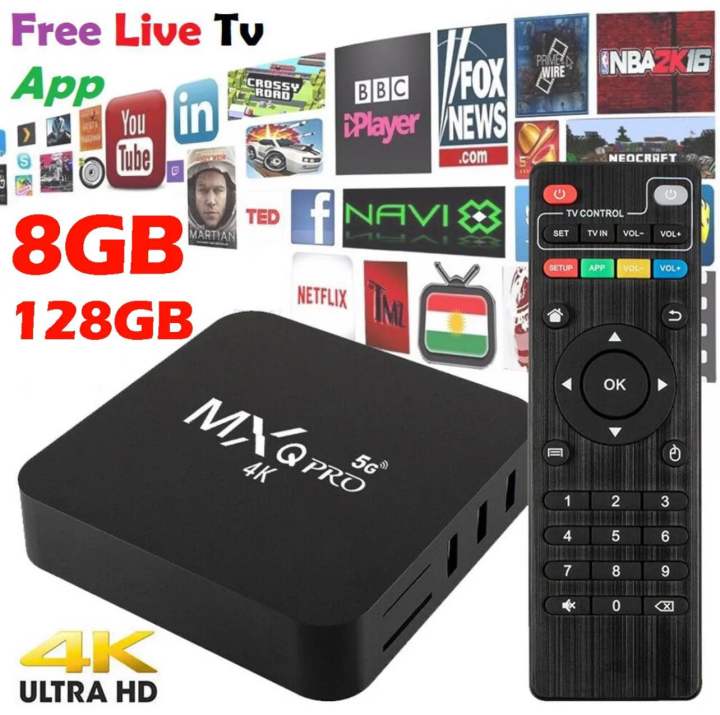 MXQ Pro 8K Android Smart TV Box- 3 Months Warranty Model: 8GB/128GB ...