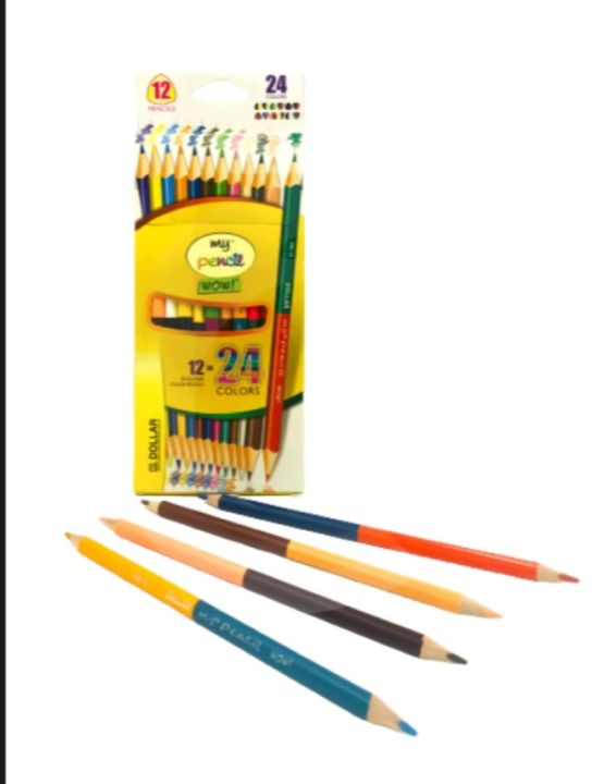 Wow LED Pencil Both Sides Colours – 24-Piece Full-Colored Triangle ...