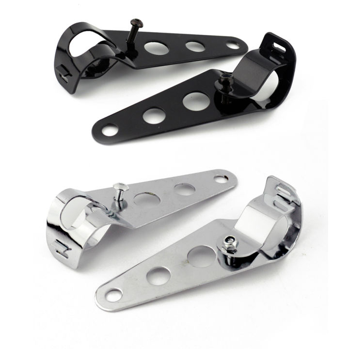 Universal Motorcycle Headlight Mount Bracket Fork Ear Chopper Headlamp ...