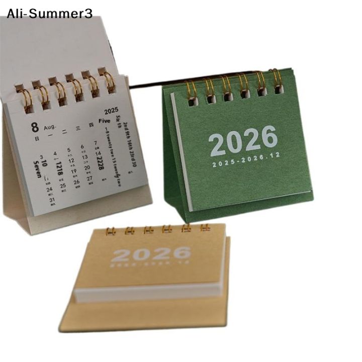 1Pc Desktop 2026 Calendar Mini Paper Flip Weekly Calendar Creative Coil ...