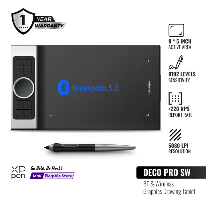 XPPen Deco Pro MW Bluetooth Drawing Tablets 11 Inches Wireless Drawing ...