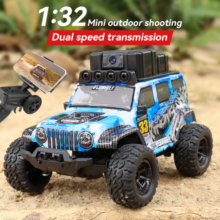 1:32 Mini RC Car With Camera 20Km/h Remote Control Off-Road High Speed ...