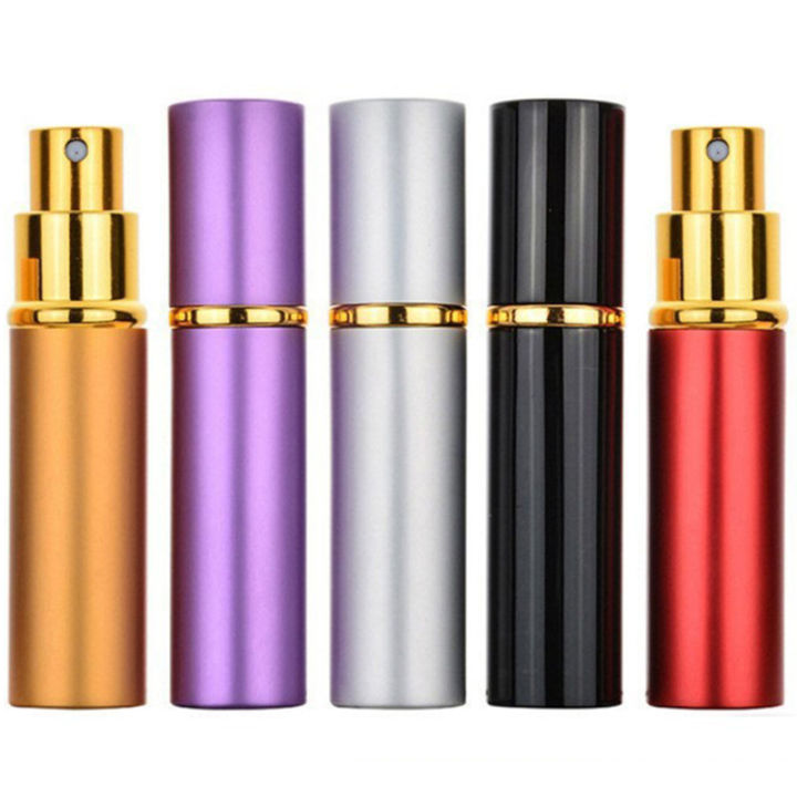 5/10PCS 10ml Aluminum Perfume Bottle Refillable Travel Perfume Atomizer ...
