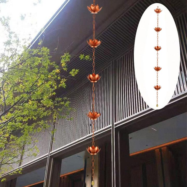 Lotus Rain Chains for Gutters Rain Collector Cups Pouring Cups Lotus ...